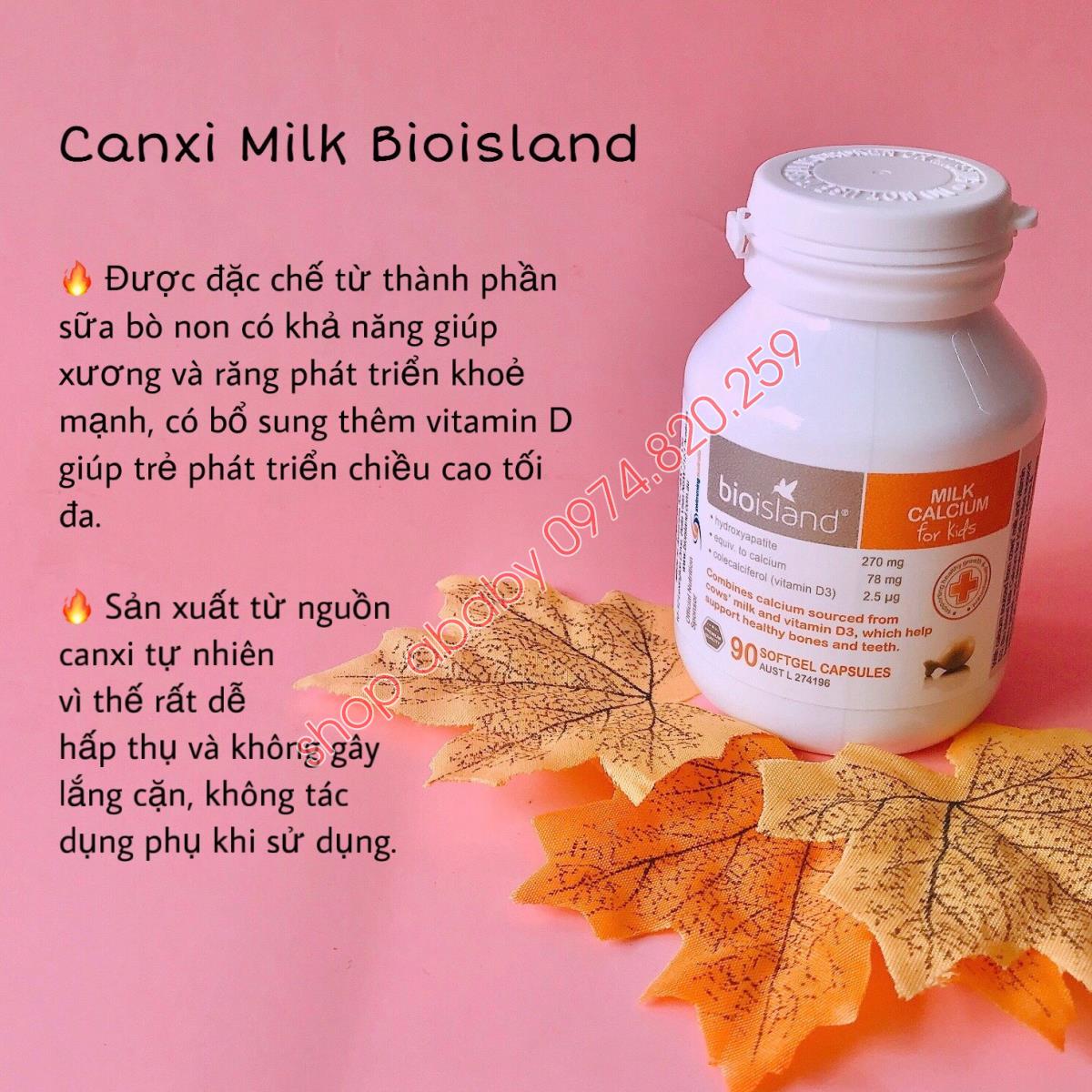 Canxi Milk Bioisland | Vitamin,Thực phẩm chức năng