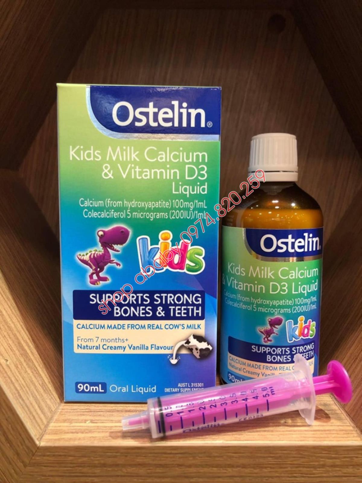 Canxi và Vitamin D Ostelin Liquid 90ml ( >7m) | Vitamin,Thực phẩm chức năng